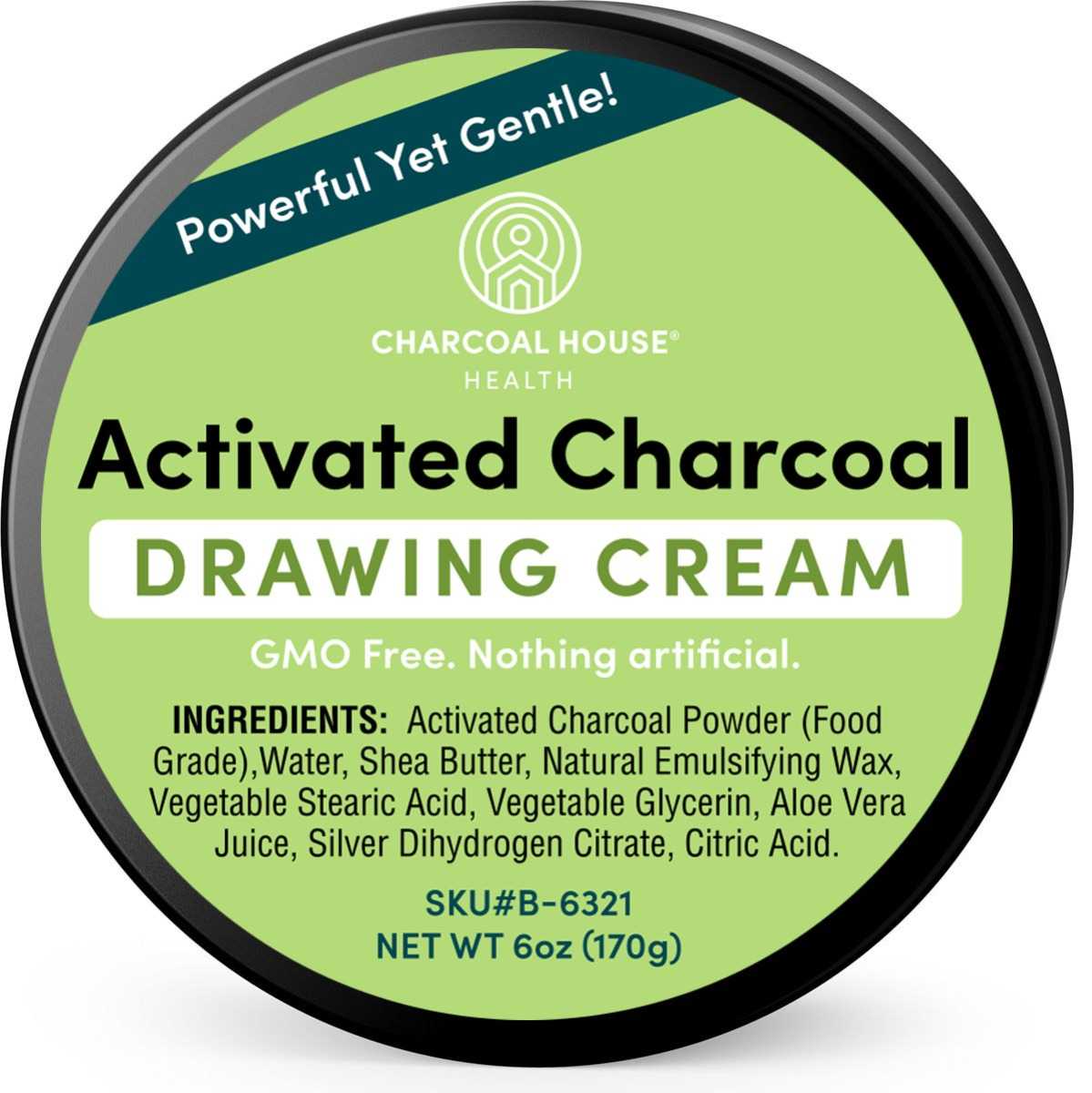 Activated Charcoal Drawing Cream – New Formula! ( 6 oz ) – Charcoal ...